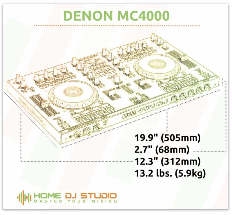 Denon MC4000 Dimensions