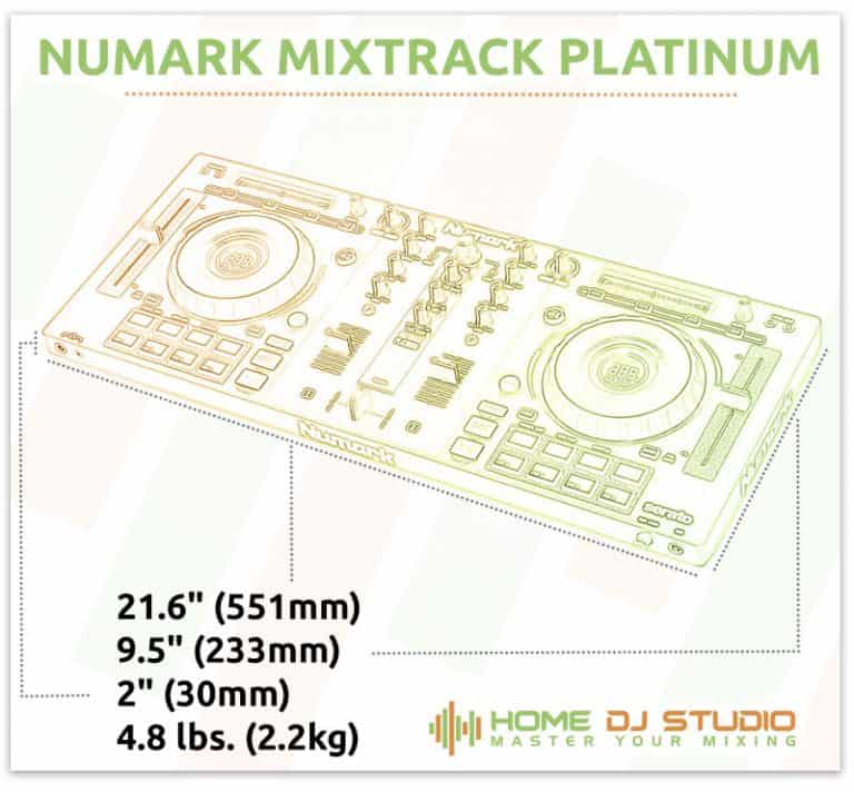 The Numark Mixtrack Platinum is a compact and lightweight controller.